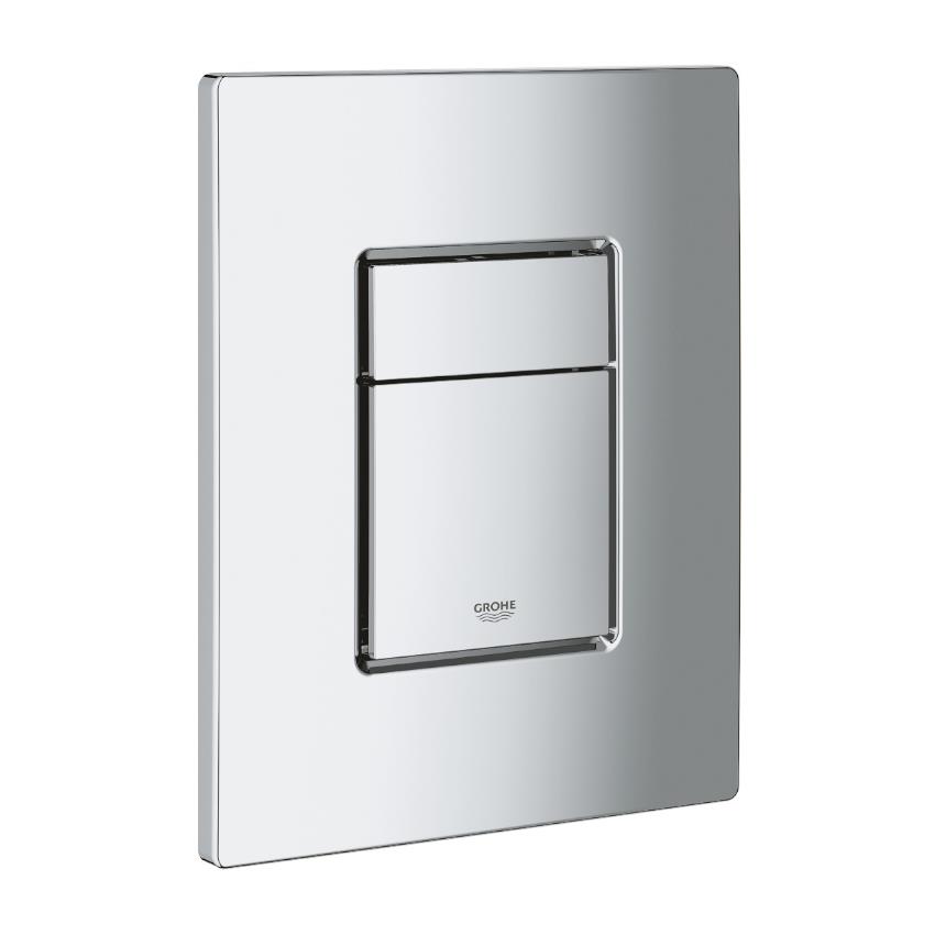 GROHE Skate Cosmopolitan Dual Flush WC Wall Plate, Chrome Plated, 38732 000